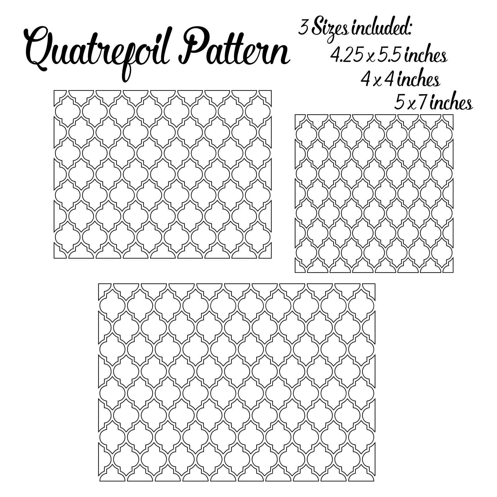 Quatrefoil Pattern – Single Line Fonts